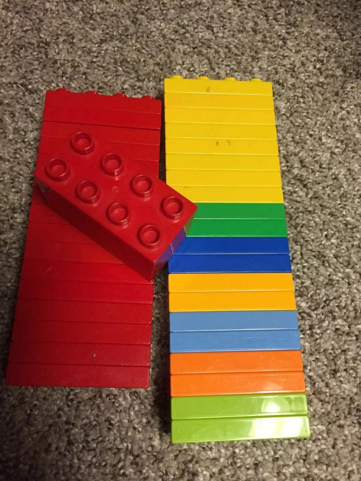 40 lego duplo 2X4 flat plates mixed color | eBay