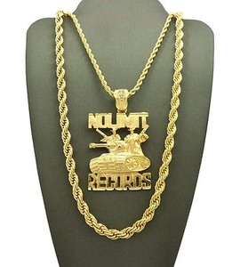No Limit Records Tank Hip Hop Pendant 24" & 6mm 30" Rope Chain 2 ...