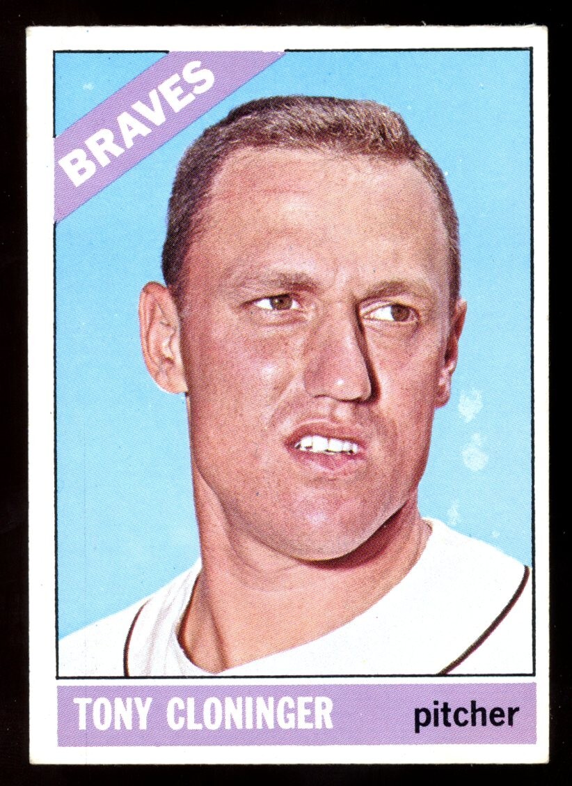 1966 TOPPS OPC O PEE CHEE BASEBALL #10 TONY CLONINGER NM ATLANTA BRAVES ...