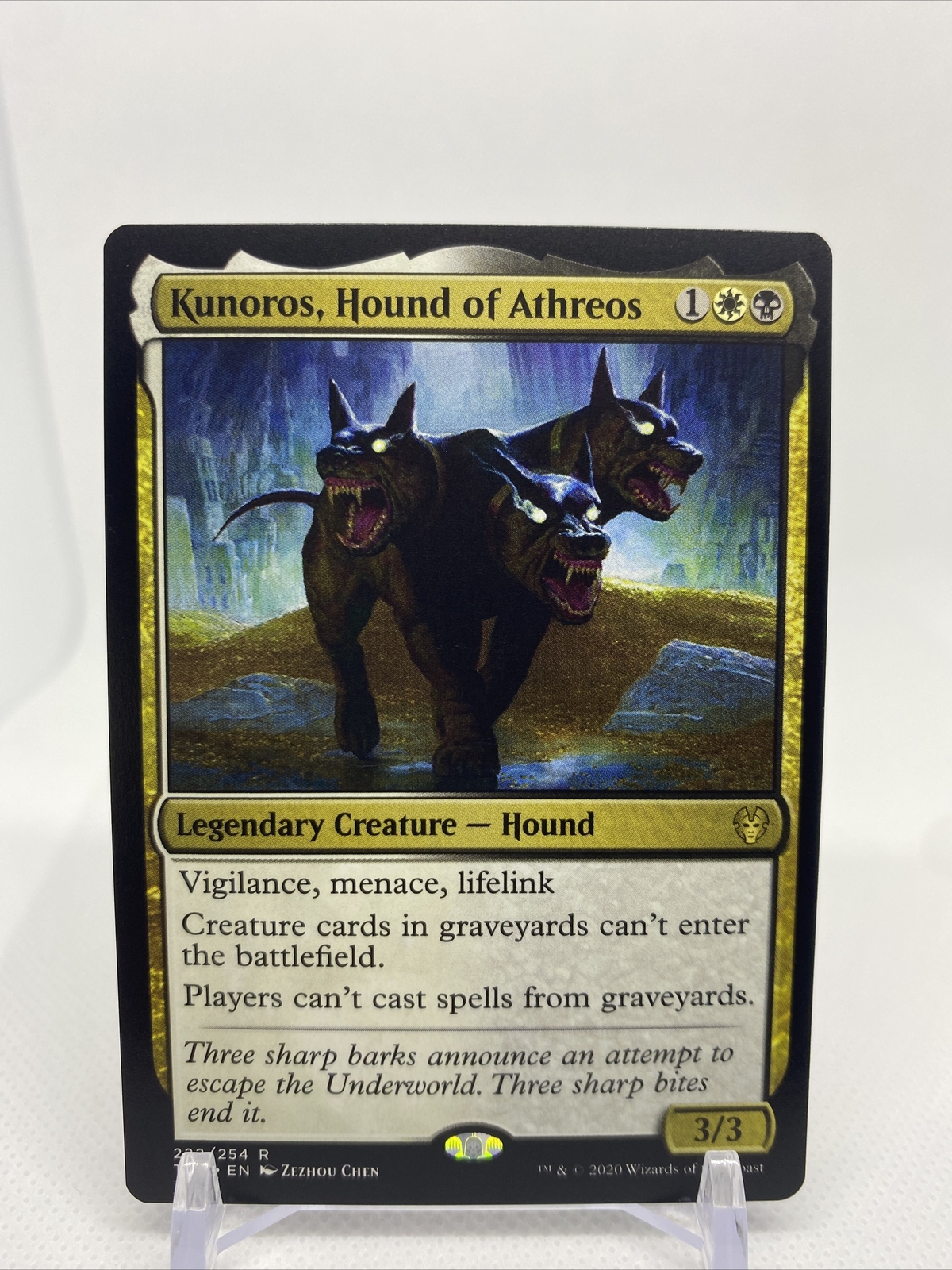 MTG Kunoros, Hound of Athreos Theros Beyond Death 222/254 Regular Rare ...