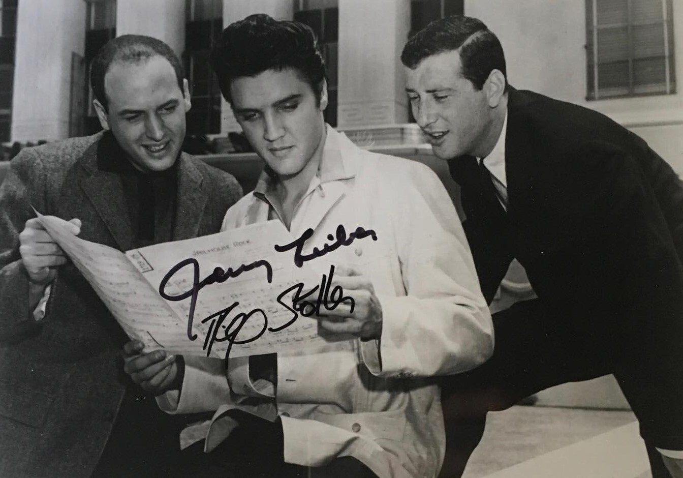 JERRY LEIBER & MIKE STOLLER Signed Photograph - US Songwriters ELVIS ...