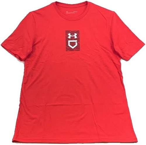 NWT Under Armour Men's Graphic SS Loose Red Short Sleeve T-Shirt Size ...