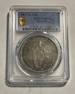 Peru (North) - 1837 TM Silver 8 Reales (PCGS XF 40) | eBay