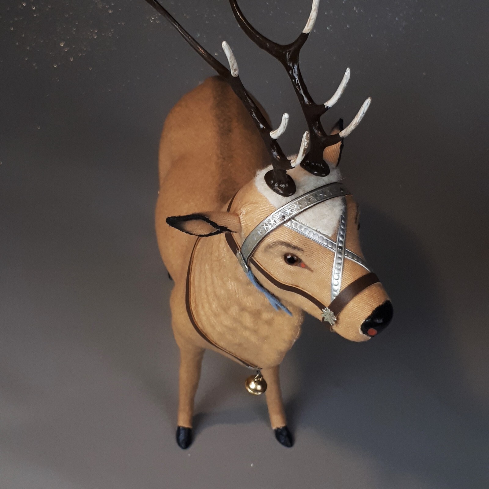 14,5"Paper mache*German REINDEER*Candy Container.(beige)*by Paul Turner ...