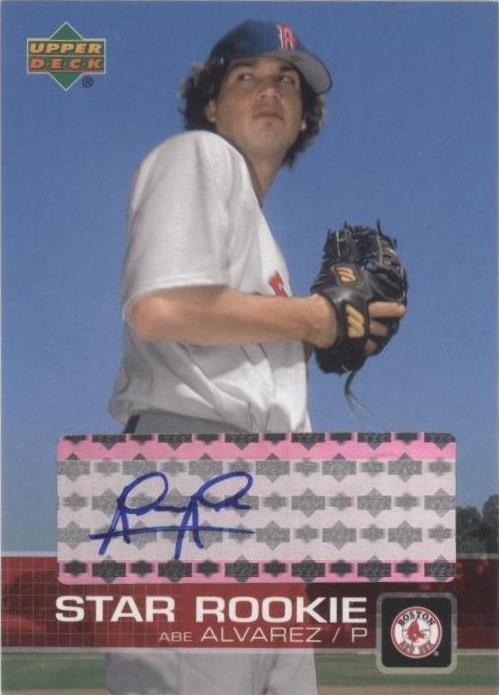 2003 Upper Deck Prospect Premieres - Autographs Abe Alvarez #P6 (AU, RC ...