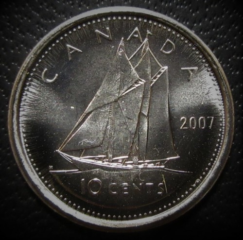 2007 Canada 10 Cents Mint State - Uncirculated Dime with RCM Logo Mint ...