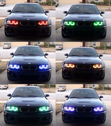 LED RGB Multi color Angel eyes For BMW E36, E46, E39, E38 | eBay