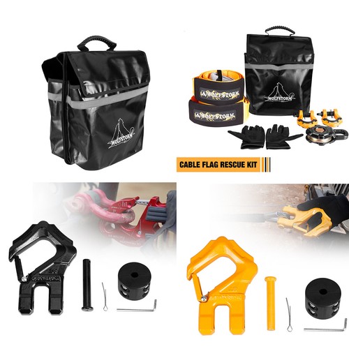 Winch Accessories Line Dampener Snatch Block Shackles Off-Road Recovery ...