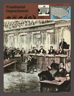 Presidential Impeachment Story of America Presidents History Card | eBay