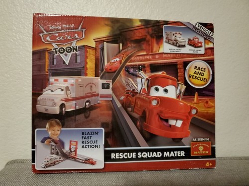 Disney Cars RESCUE SQUAD MATER Playset Track Set | eBay