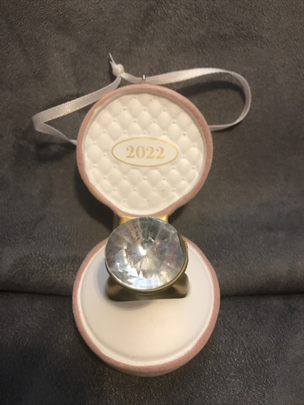 Hallmark Ornament Engagement Ring 2022 Pink Christmas 1HG02946 Holiday ...