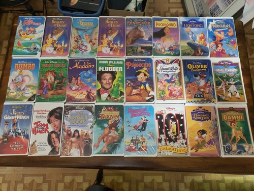 COMPLETE VHS Set LOT (24) Disney Animated Classic Collection Some Black ...