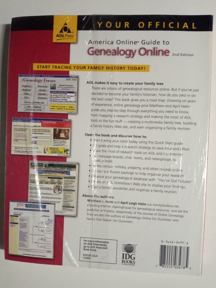 Genealogy Online 2nd. Edition by Matthew L Helm & April Leigh Helm | eBay
