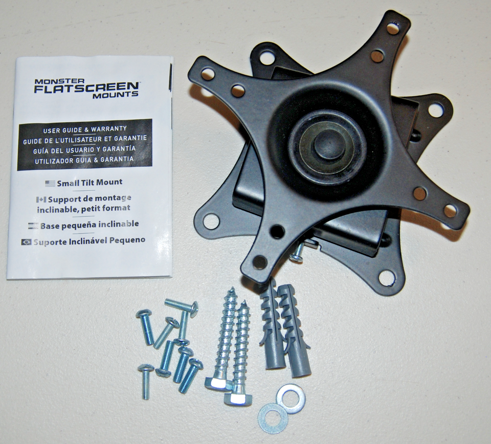 Monster Small Tilt TV Mount - Never Used - No Box - up to 27in Screen ...