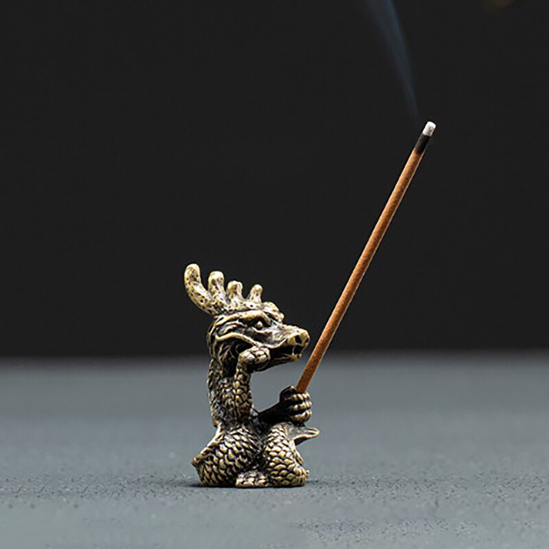 Metal Zodiac Dragon Incense Holder Mini Dragon Incense Base Home ...