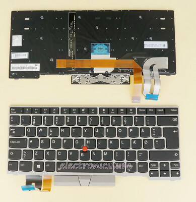 Danish DK Keyboard for Lenovo Thinkpad T490 E490 E495 T495 L390 / Yoga ...