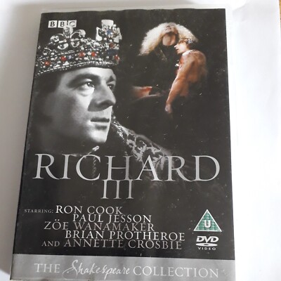 RICHARD III DVD NEW BBC RON COOK ZOE WANAMAKER PAUL JESSON ANNETTE ...