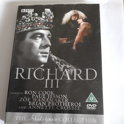 RICHARD III DVD NEW BBC RON COOK ZOE WANAMAKER PAUL JESSON ANNETTE ...