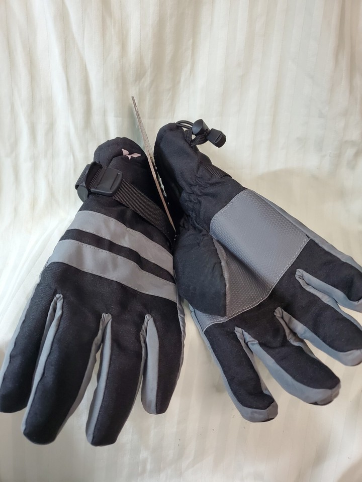 Hurley Men’s Block Party Snow Ski Snowboarding Gloves - Black / Gray ...