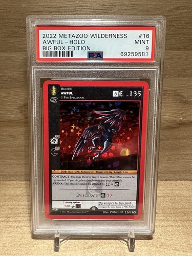 Metazoo Wilderness 2022 Big Box Edition Awful 16/165 Full Holo Graded ...