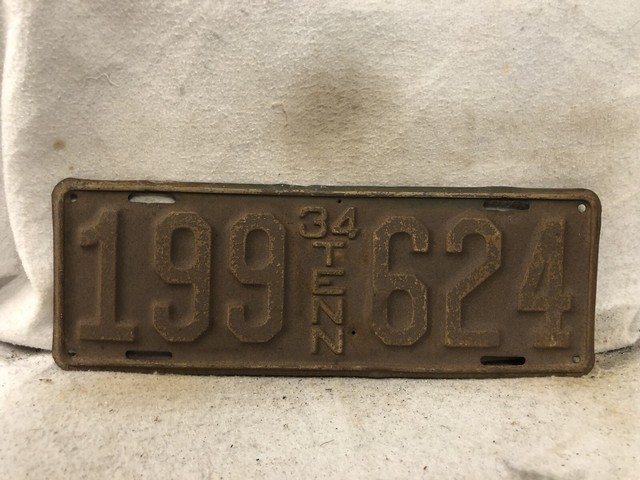 Vintage 1934 Tennessee License Plate | eBay