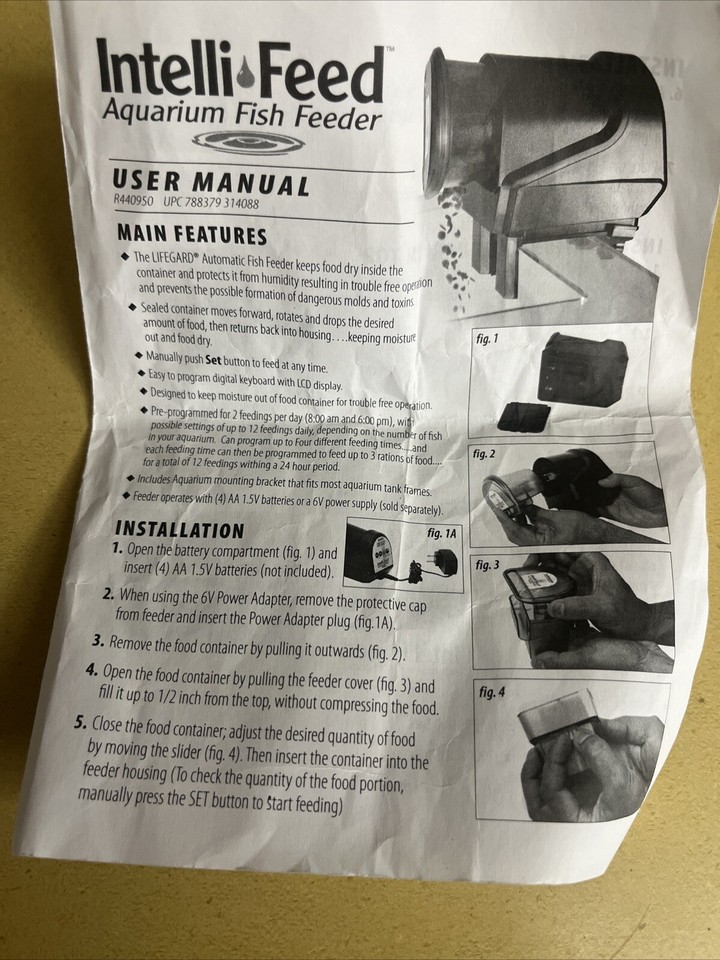 Lifeguard Aquatics Intelli fish feeder FOR PARTS ONLY Indoor ...