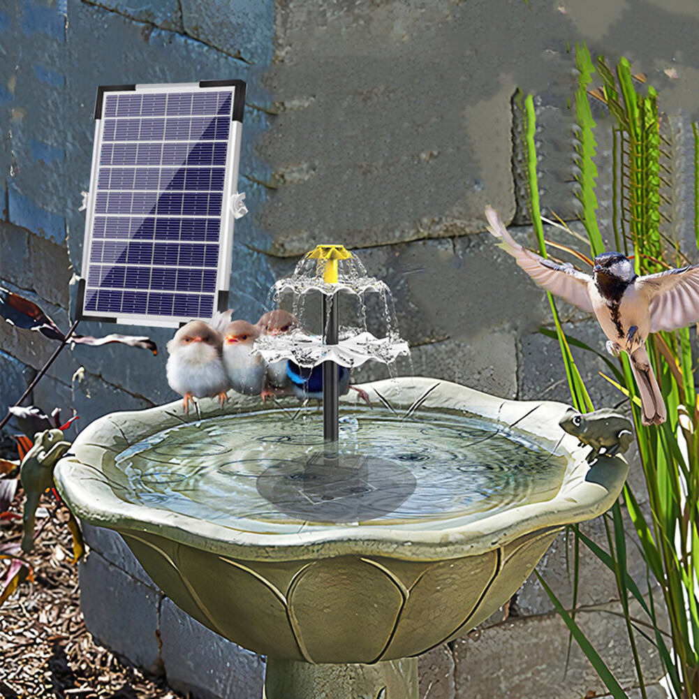 Solar Bird Bath Bubbler Solar Fountain, Floating Solar Powered Water