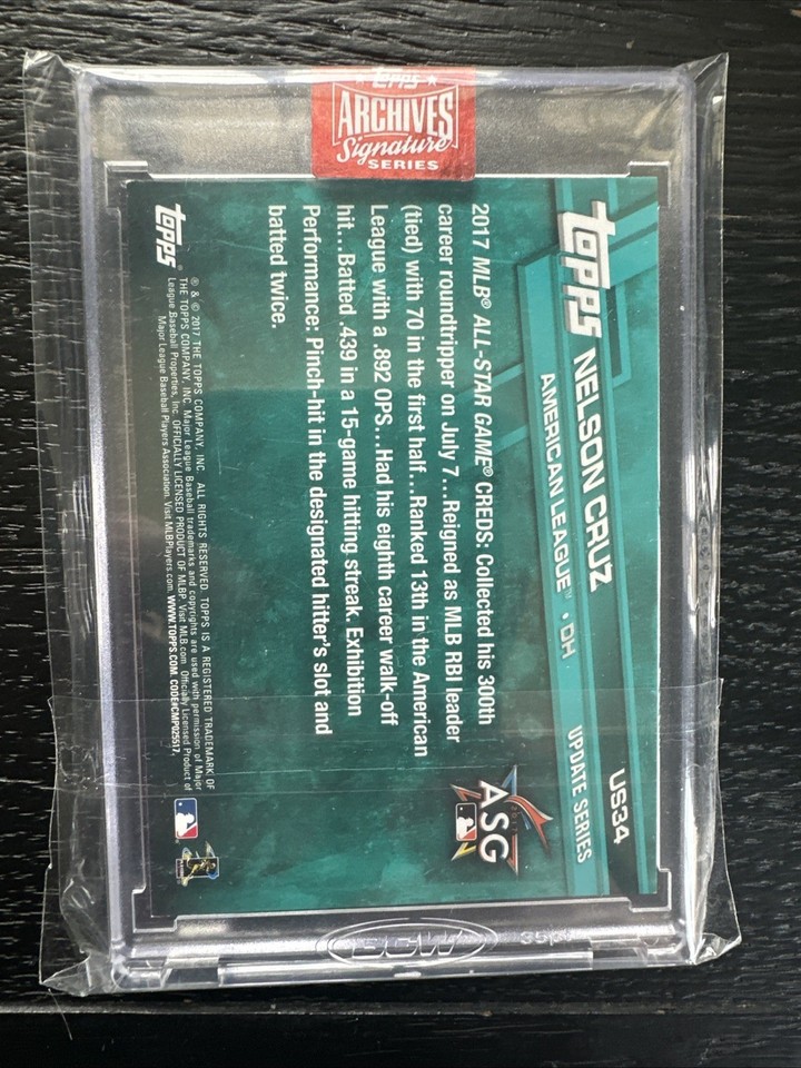 2023 Topps Archives Signature Series Active Nelson Cruz On-Card Auto ...