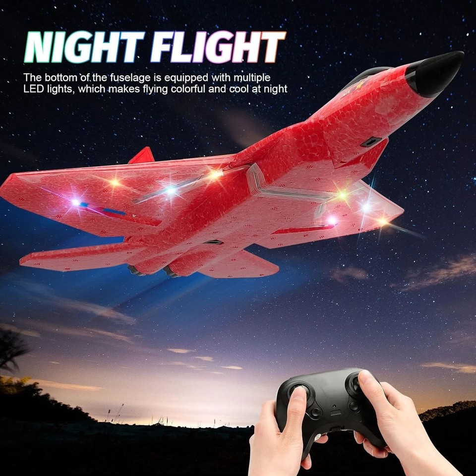 RC Plane, F22 RC Airplane Fighter Ready to Fly, 2.4Ghz 2 Channel Remote ...