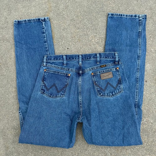 Wrangler 13MWZGK Original Fit Cowboy Cut Blue Denim Jeans 34x36 | eBay