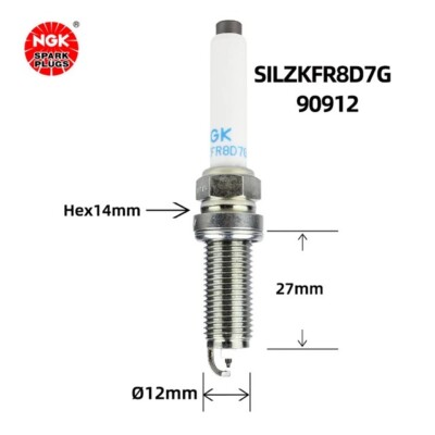 Spark Plugs Set 4x NGK SILZKFR8D7G fits MERCEDES RENAULT DACIA ...