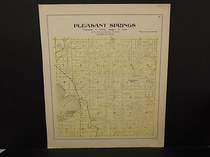 Wisconsin, Dane County Map, 1899 O2#08 Pleasant Springs Township | eBay