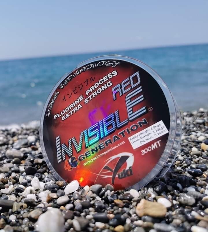 YUKI INVISIBLE Red Fishing Line Red Color Super Strong 300m 0.16mm - 0 ...