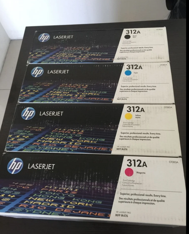 HP 312A Toner Set Cartride 4 Pack Color(CF 380A-381A-382A-383A New ...