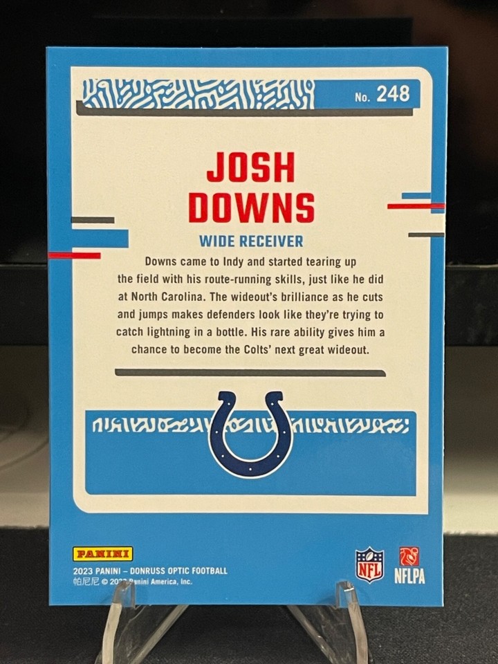 Josh Downs 2023 Donruss Optic Rated Rookie Indianapolis Colts #248 | eBay