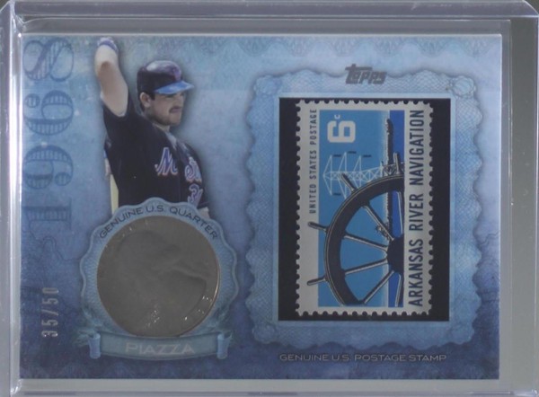 2015 Topps - Birth Year Coin and Stamp Quarter #CS-13 Mike Piazza /50 ...