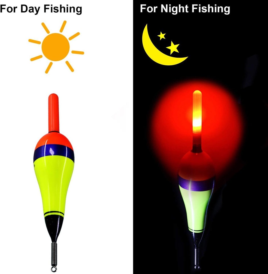 THKFISH 3Pcs Fishing Bobbers Fishing Floats Led Fishing Floats Lighted ...