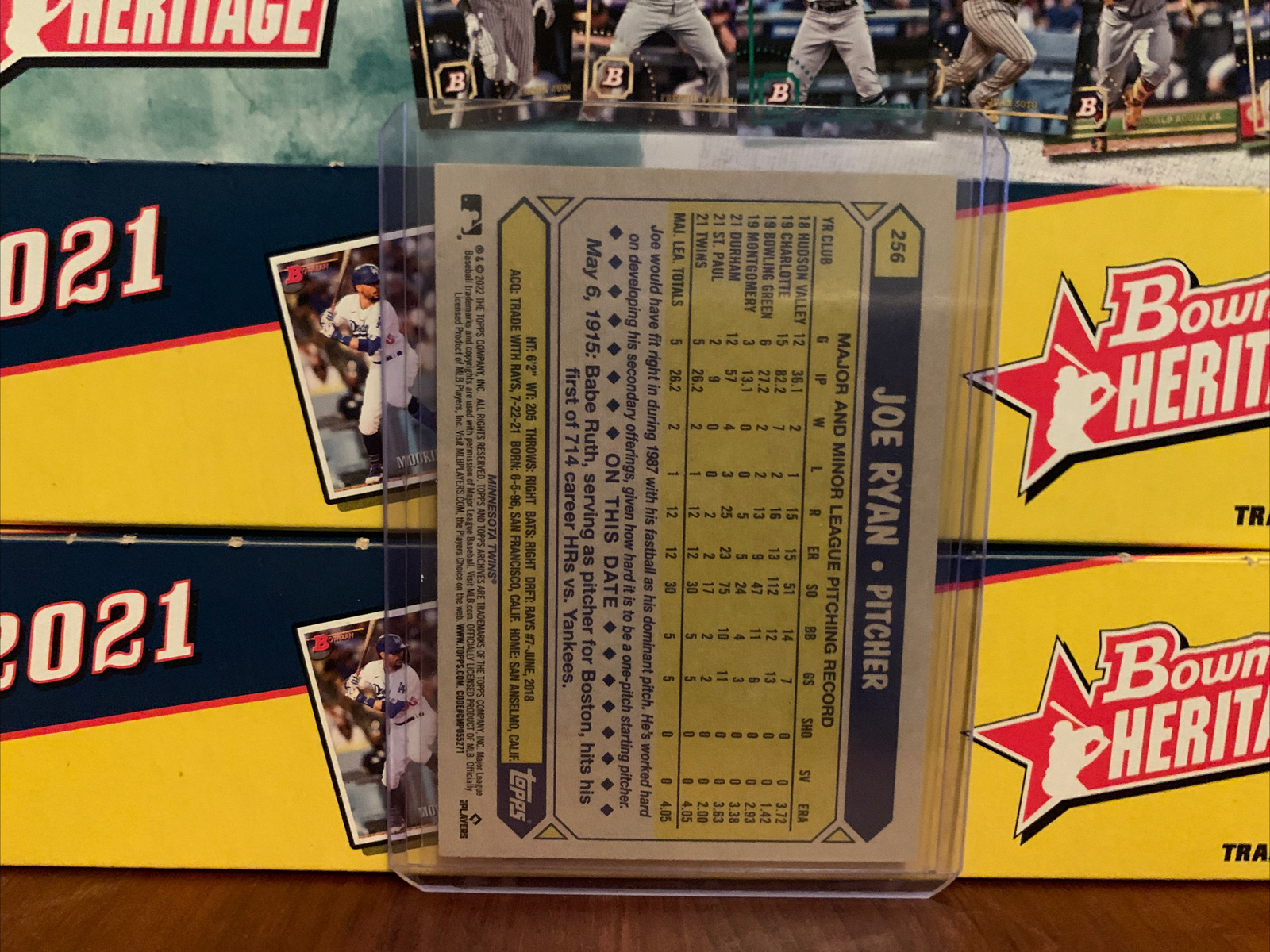 2022 Topps Archives - 1987 Topps Design #256 Joe Ryan (RC) for sale ...