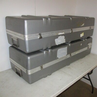 Trade Show Exhibit Hard Case 51x18x13 Silver Molded Plastic Display ...