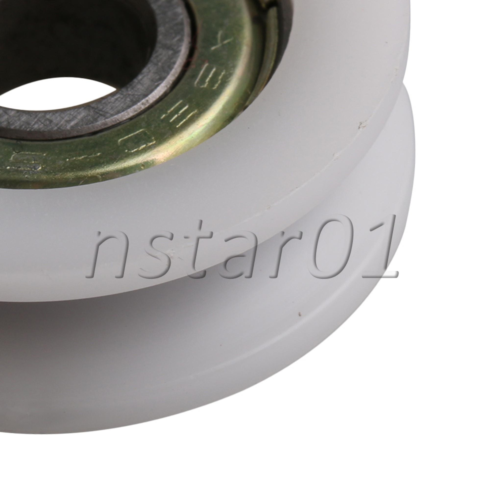 U Shaped Bearing Pulley Bearing Steel Door Bearing Pulley Wheel Set of ...