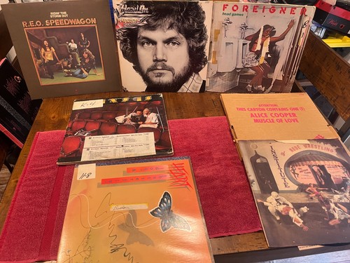 ROCK LP LOT OF 6-ALICE COOPER/FOREIGNER/KANSAS/REO SPEEDWAGON/HEART ...