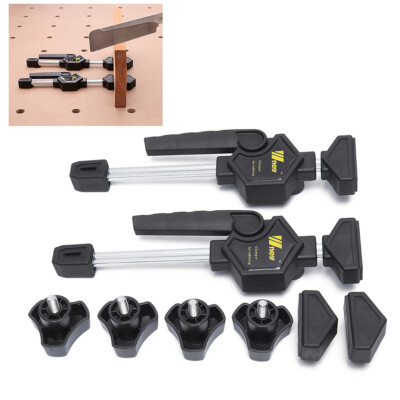 2pcs Table Clamps Bench Dog Clamps Quick Ratchet Release Speed Squeeze ...