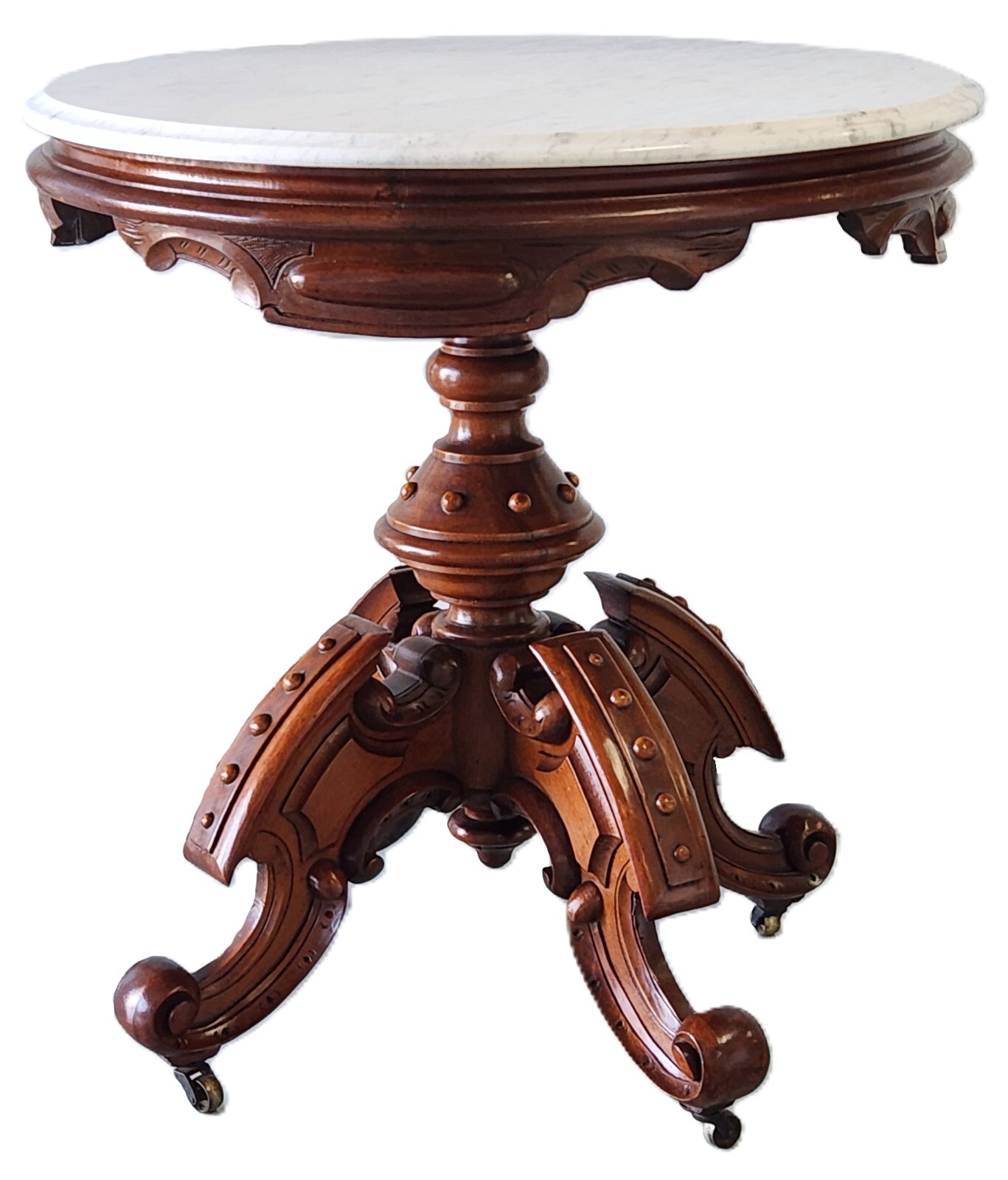 Center Parlor TABLE, Thomas Brooks, Renaissance Victorian, Marble ...