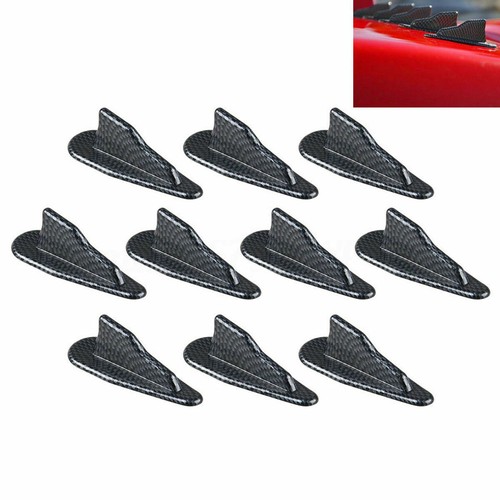 10Pcs EVO-Style PP Universal Vortex Generator Roof Shark Fins Spoiler ...