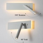 15W LED Wall Light Modern Style Folding Rotation for Home Hotel Bedroom ...
