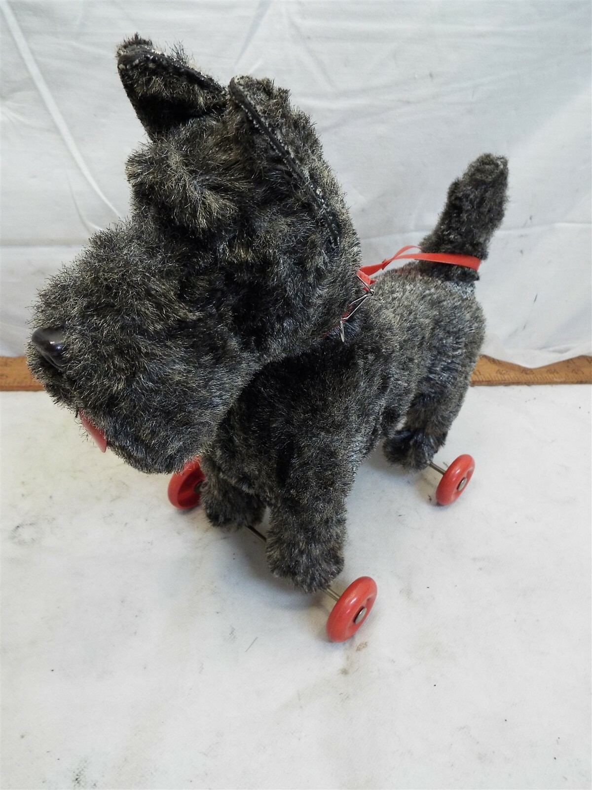Vintage Rolly Toys Terrier Scotty Dog Pull Toy Puppy with Hang Tag West ...