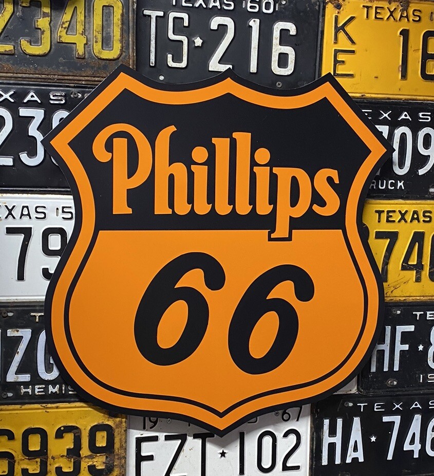 Antique Vintage Old Style Phillips 66 Shield Gas Oil Sign! | eBay
