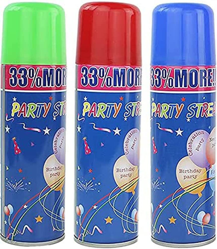 The Original Party Streamer Spray in a Can - (3 Pack, Random ...