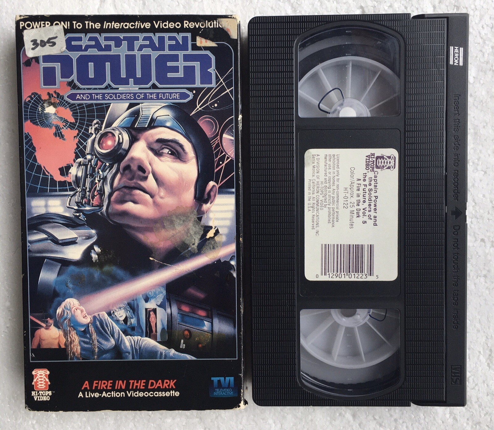 Captain Power VHS Tape Very Rare A Fire In The Dark Volume 5 Hi Tops | eBay