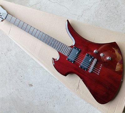 Mockingbird Red Electric Guitar String Thru Body HH Pickup Rosewood ...